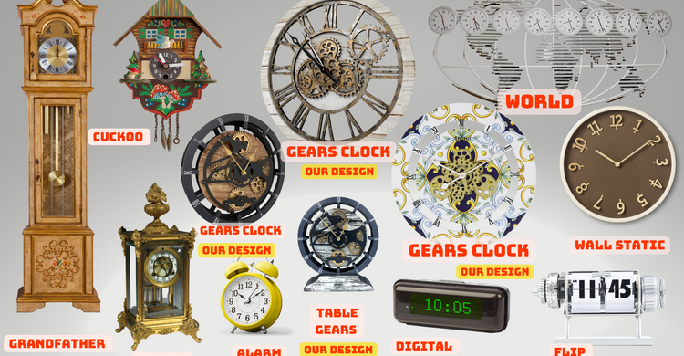 Exploring the Many Types of Clocks for Your Living Room – The Gears Clock