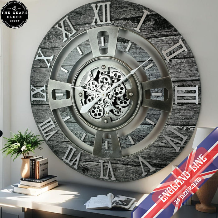 England 24 inches Wall Clock – The Gears Clock