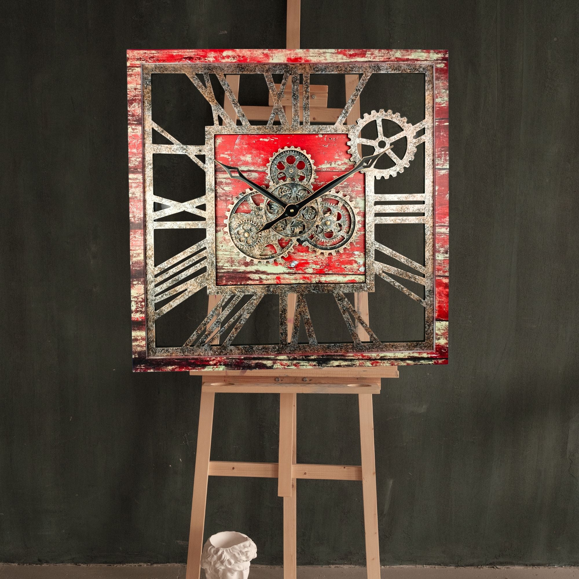 WALL CLOCK 24 INCH RED LAVA Large Clock for Living Room Decor – The ...