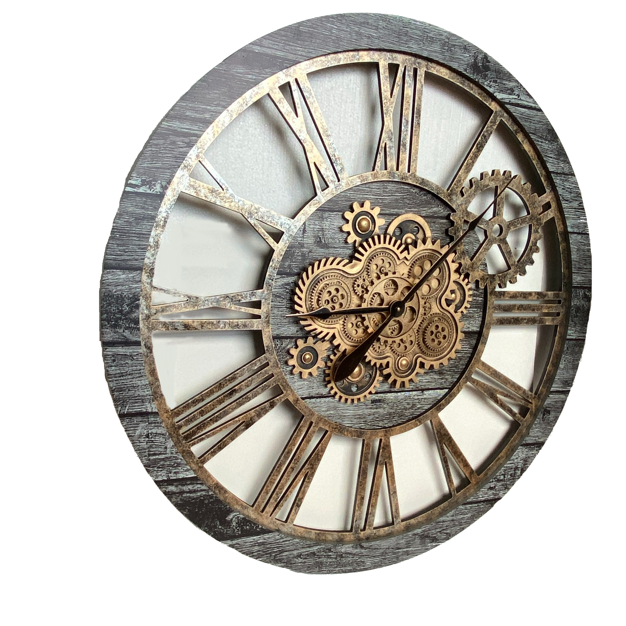 AMERICA LINE WALL CLOCK ROUND 36 INCH CARBON GREY – The Gears Clock