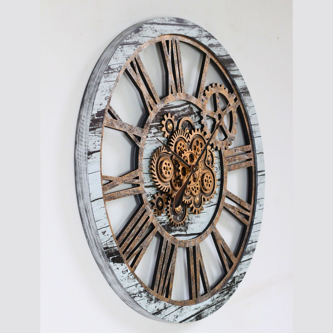 AMERICA LINE WALL CLOCK ROUND 36 INCH GREY & WHITE – The Gears Clock