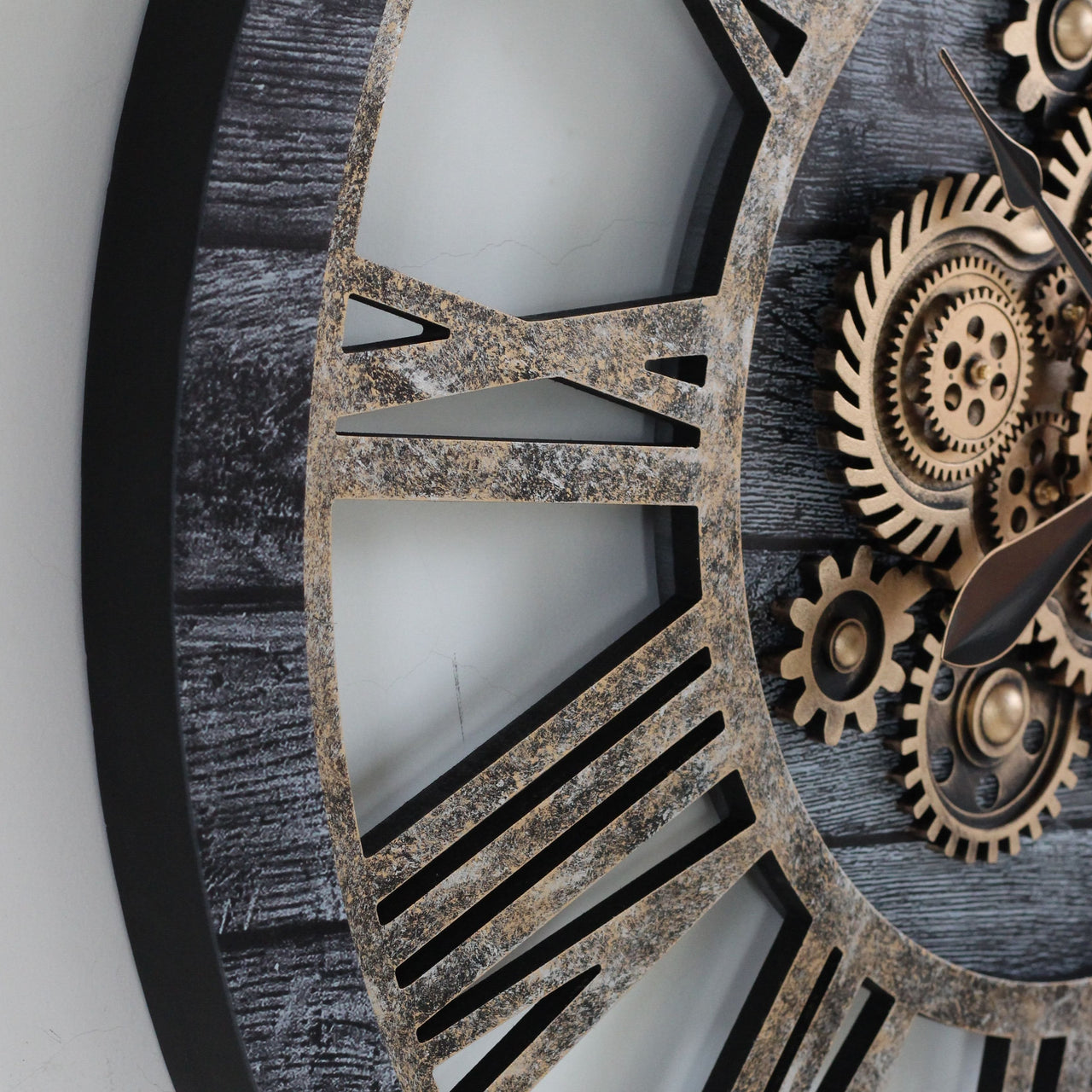 AMERICA LINE WALL CLOCK ROUND 36 INCH CARBON GREY – The Gears Clock