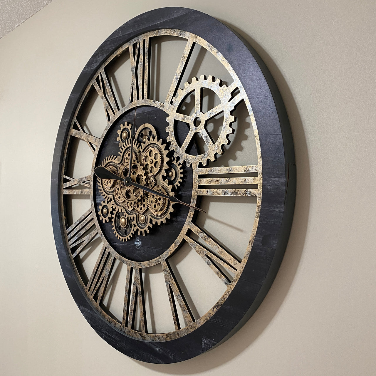 AMERICA LINE WALL CLOCK ROUND 36 INCH VINTAGE BLACK – The Gears Clock