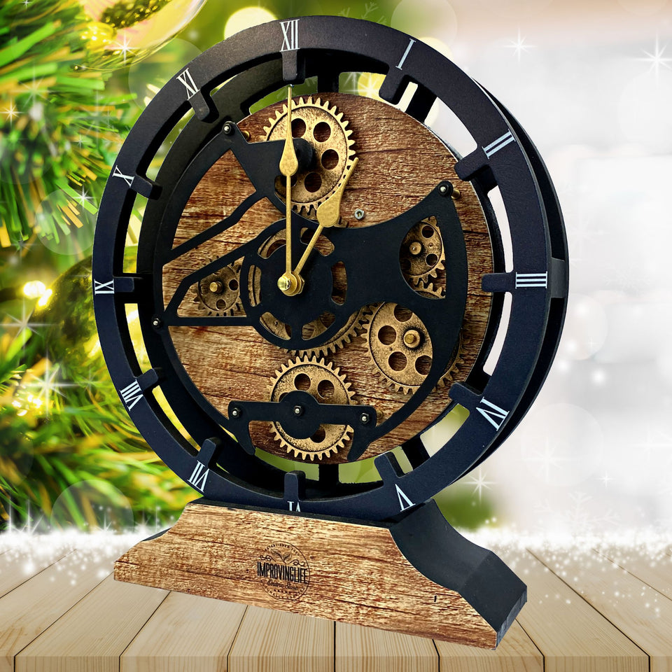 CANADA LINE DESK CLOCK ROUND (HYBRID WALL) 10 INCH VINTAGE BROWN – The ...